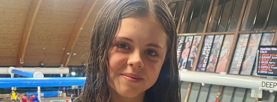 Daisy Dorset Champion 2024 in the 200m Butterfly - The Purbeck School